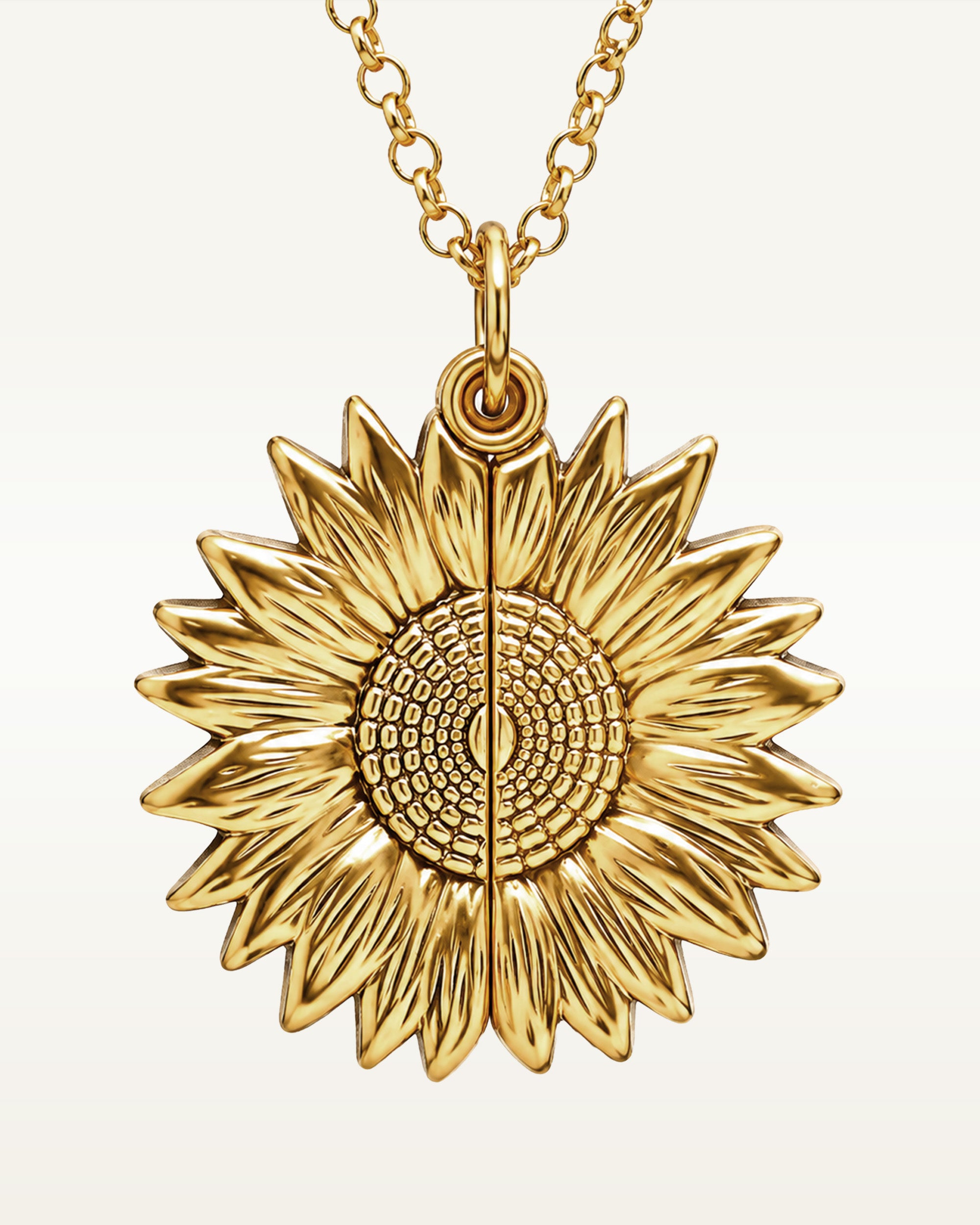 Exclusive Sunflower Photo Locket & Chain Style | Alivia + Danny ...